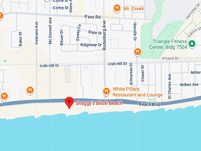 16. shaggy's biloxi beach map