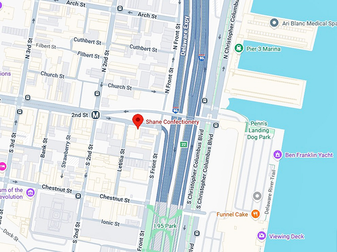 16. shane confectionery map