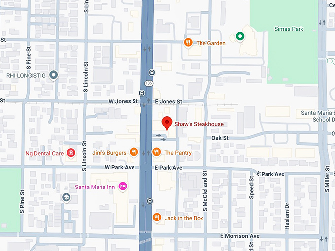 16. shaw's steakhouse map