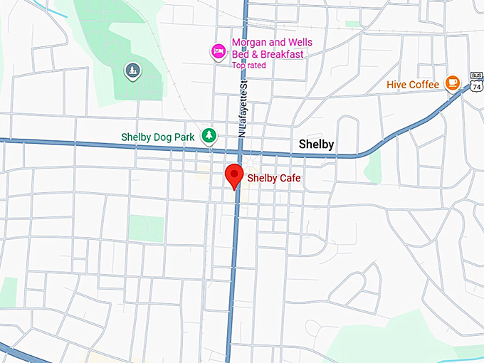 16. shelby cafe map