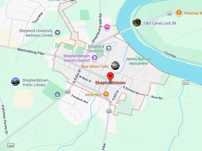 16. shepherdstown map