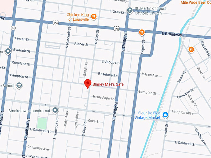 16. shirley mae&rsquo;s cafe map