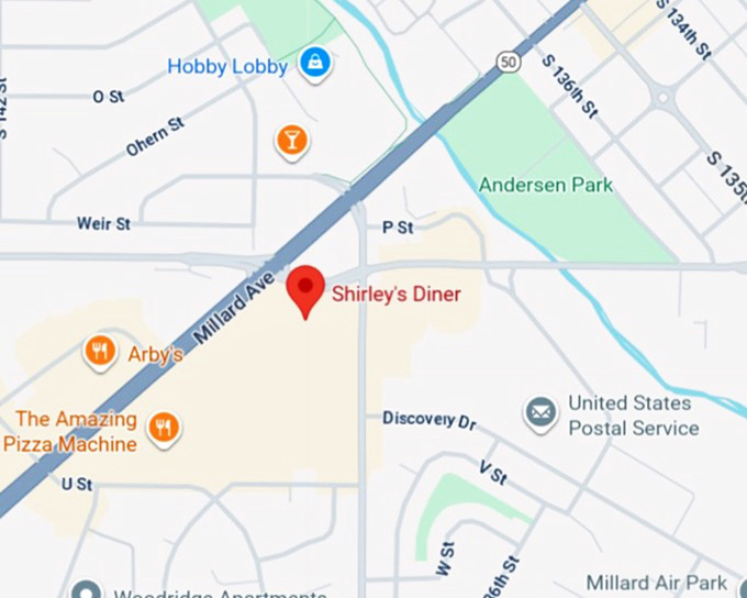 16. shirley's diner map