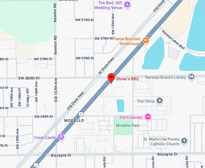 16. shiver's bbq map