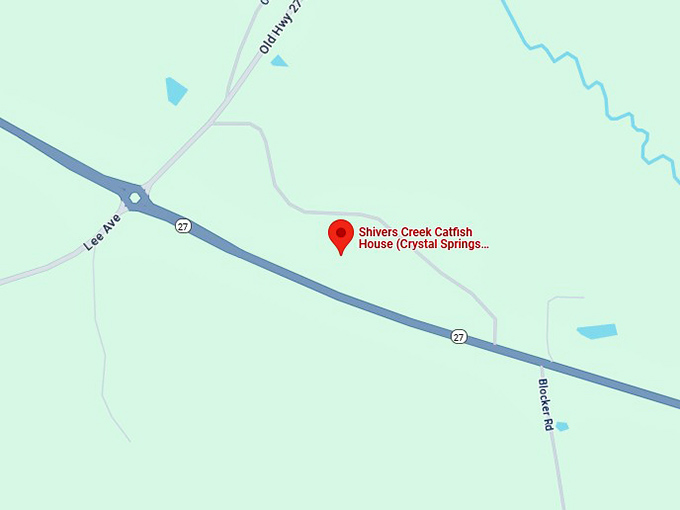 16. shivers creek catfish house (crystal springs location) map