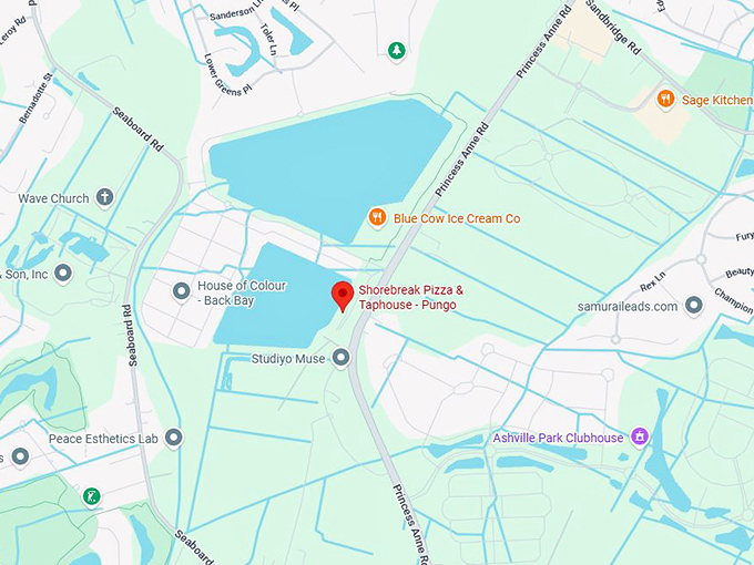 16. shorebreak pizza & taphouse pungo map