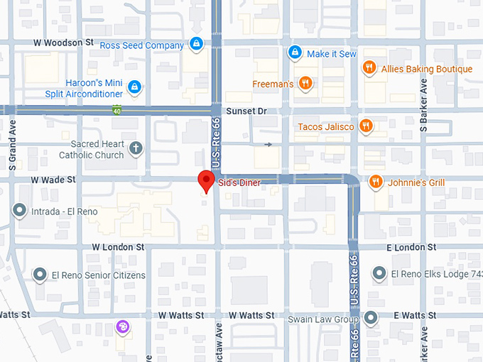 16. sid&rsquo;s diner map