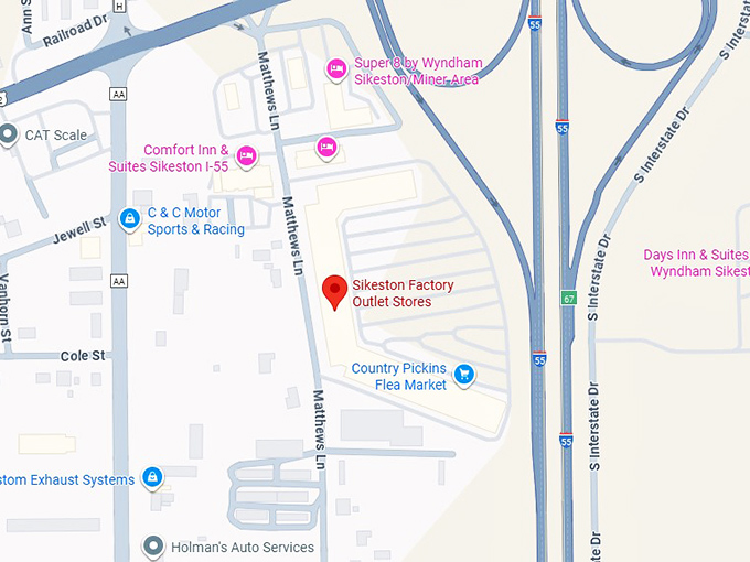 16. sikeston factory outlet stores map