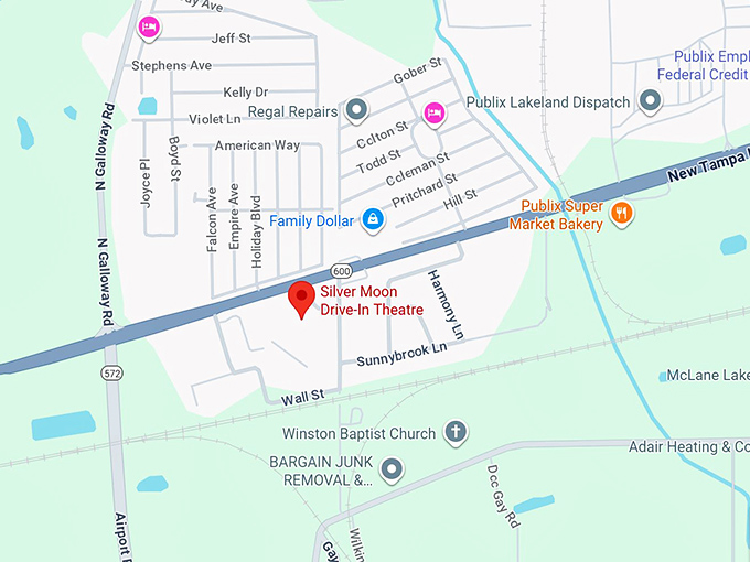 16. silver moon drive in theatre map