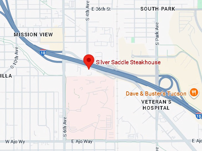 16. silver saddle steakhouse map