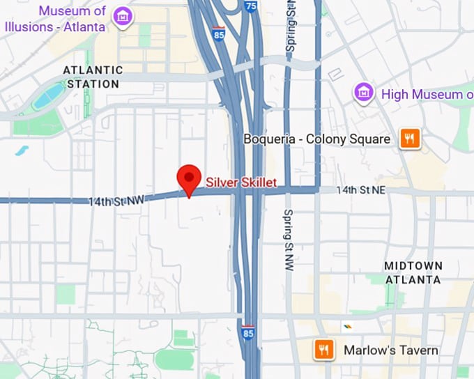 16. silver skillet restaurant map