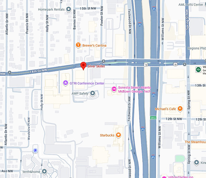 16. silver skillet restaurant map