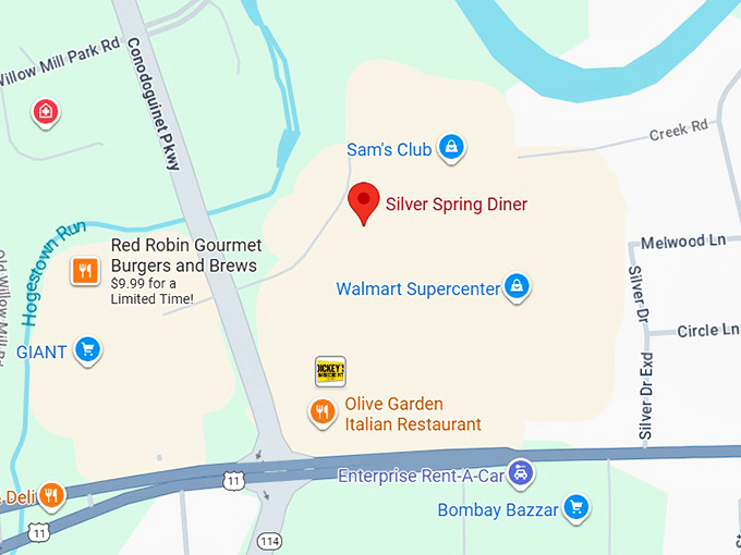 16. silver spring diner map