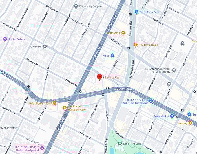 16. silverlake flea map