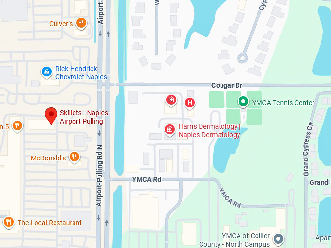 16. skillets naples airport pulling map