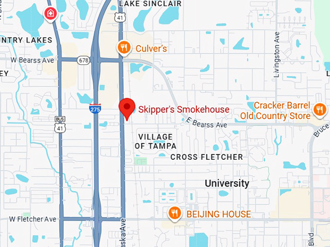 16. skipper's smokehouse map