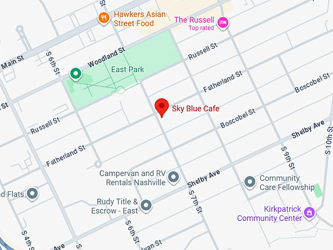 16. sky blue cafe map