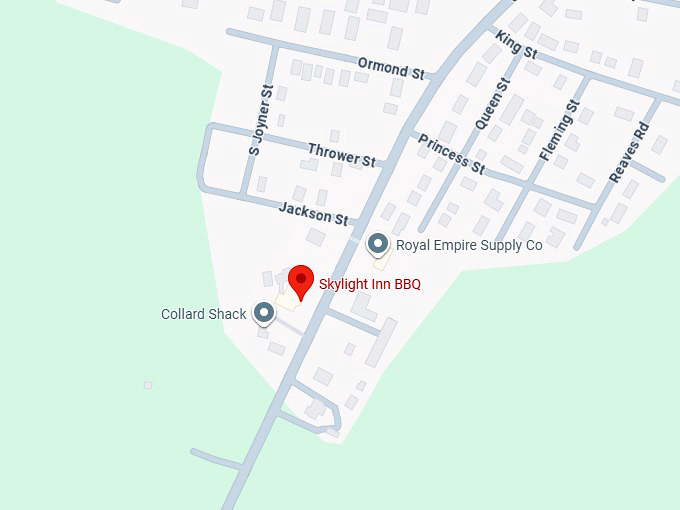 16. skylight inn bbq map