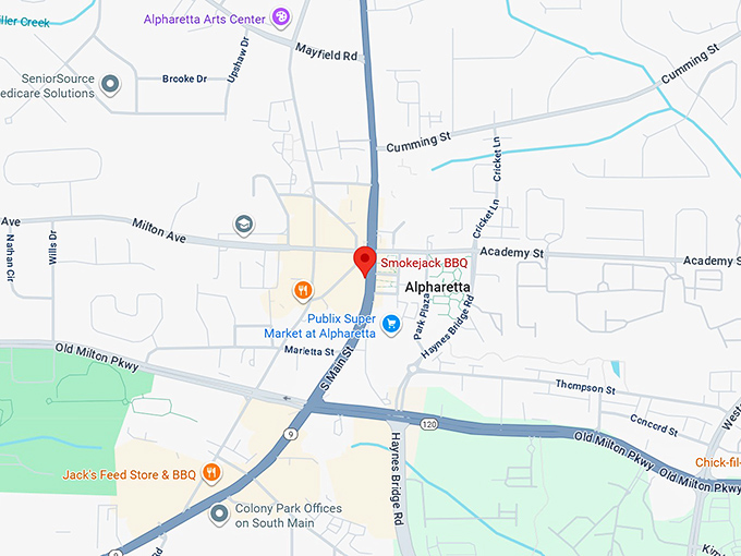 16. smokejack bbq map