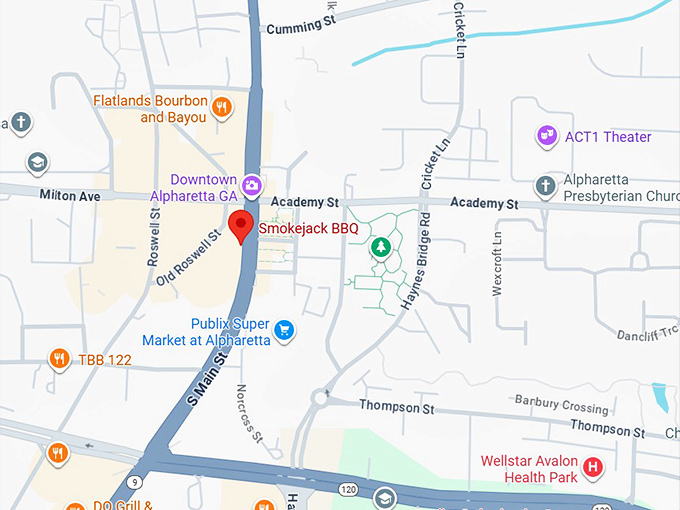 16. smokejack bbq map