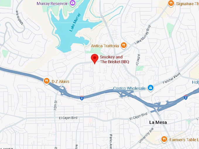 16. smokey and the brisket bbq map