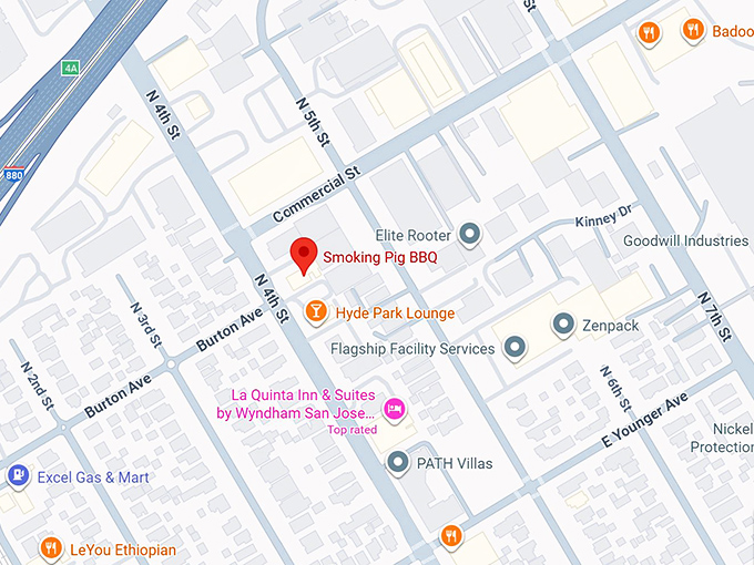 16. smoking pig bbq map