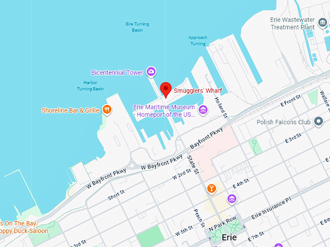 16. smugglers' wharf map