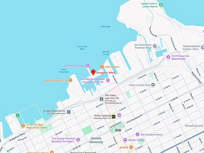 16. smugglers' wharf map
