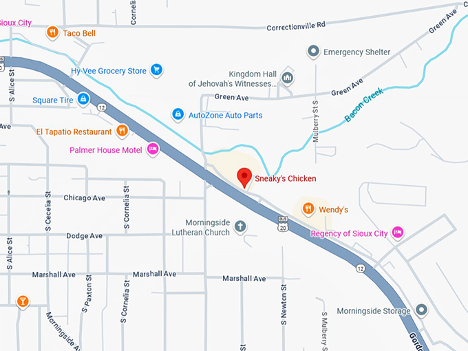 16. sneaky's chicken map