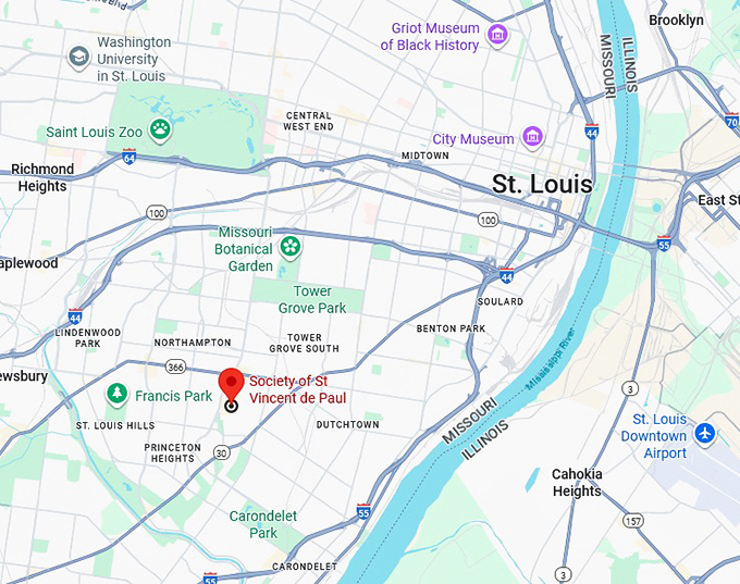 16. society of st. vincent de paul map