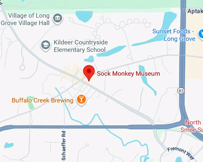 16. sock monkey museum map