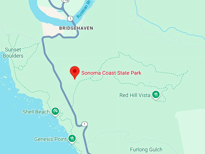 16. sonoma coast state park map