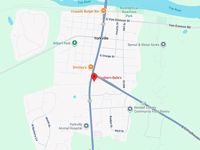 16. southern belle's map