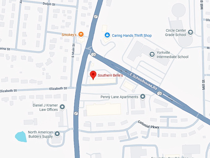 16. southern belle's map