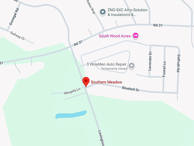 16. southern meadow map