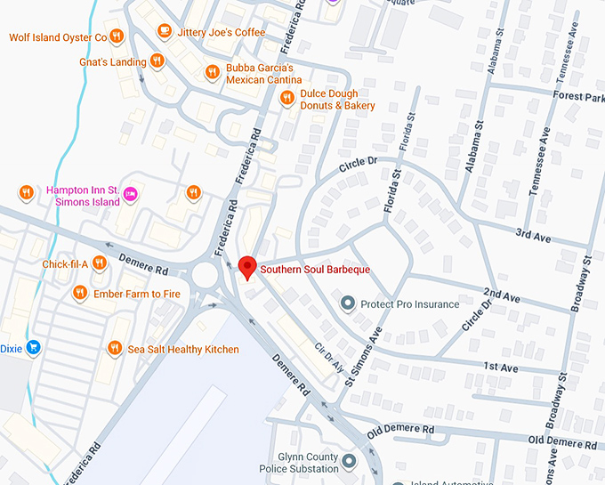 16. southern soul barbeque map
