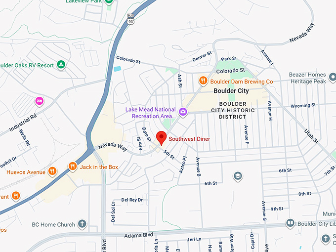 16. southwest diner map