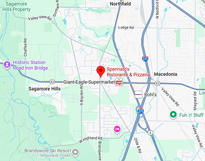 16. spennato's ristorante & pizzeria map