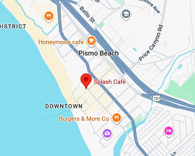 splash caf&eacute; map