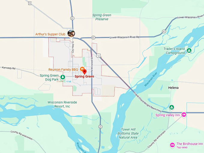 16. spring green wi map