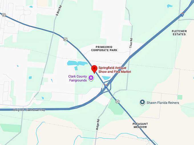 16. springfield antique show and flea market map