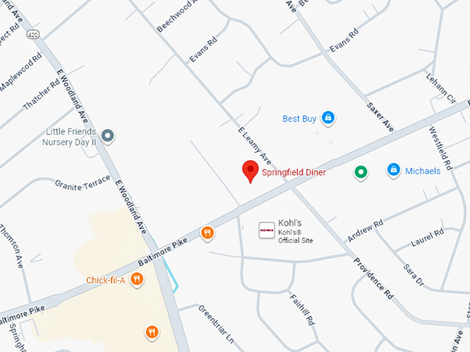 16. springfield diner map