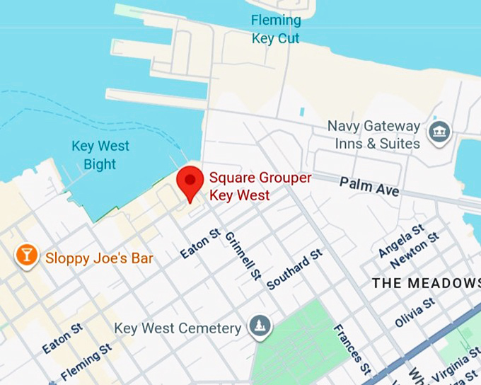 16. square grouper key west map