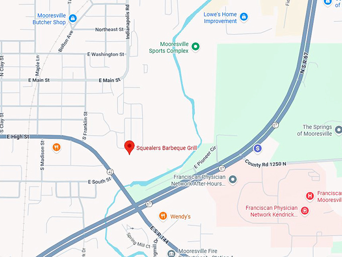 16. squealers barbeque grill map