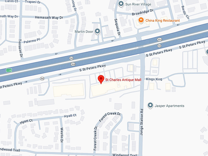 16. st charles antique mall map