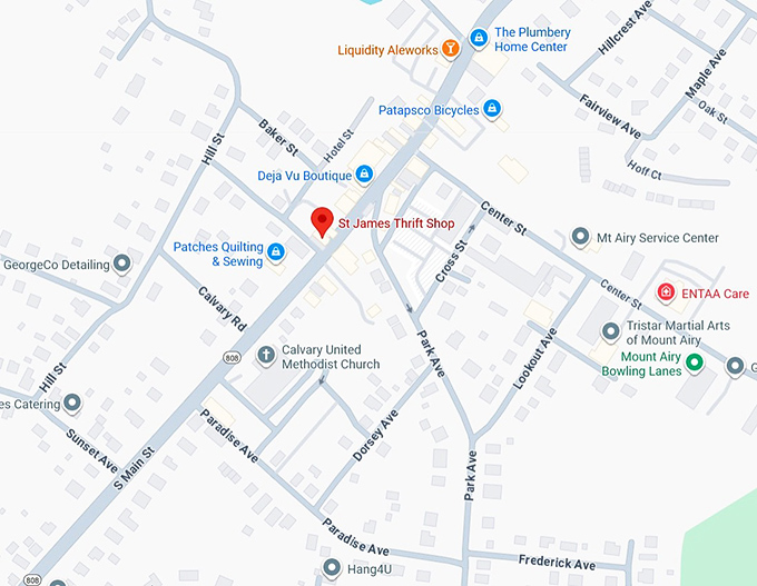 16. st james thrift shop map