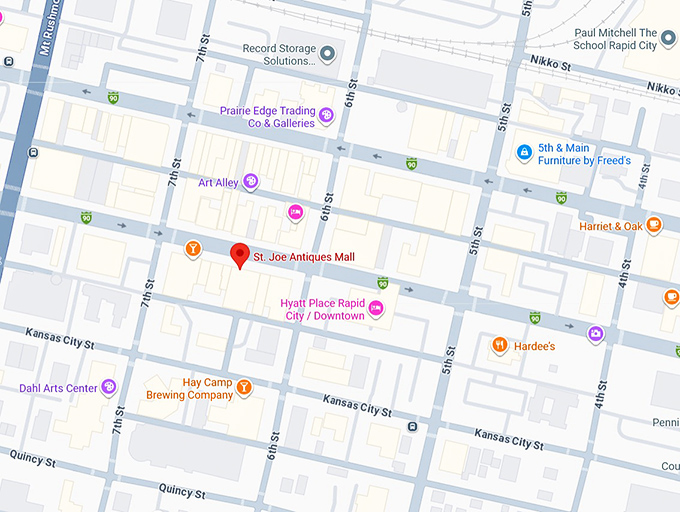 16. st. joe antiques mall map