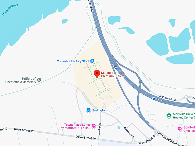 16. st. louis premium outlets map