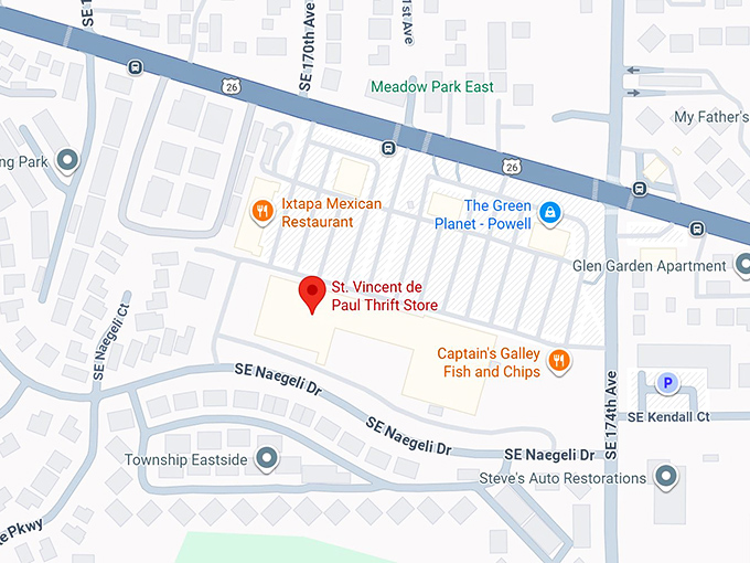 16. st. vincent de paul thrift store (17108 se powell blvd) map