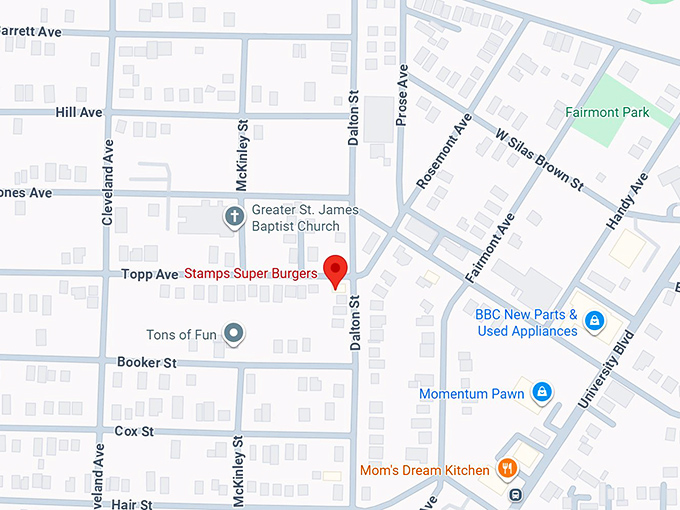 16. stamps super burgers map